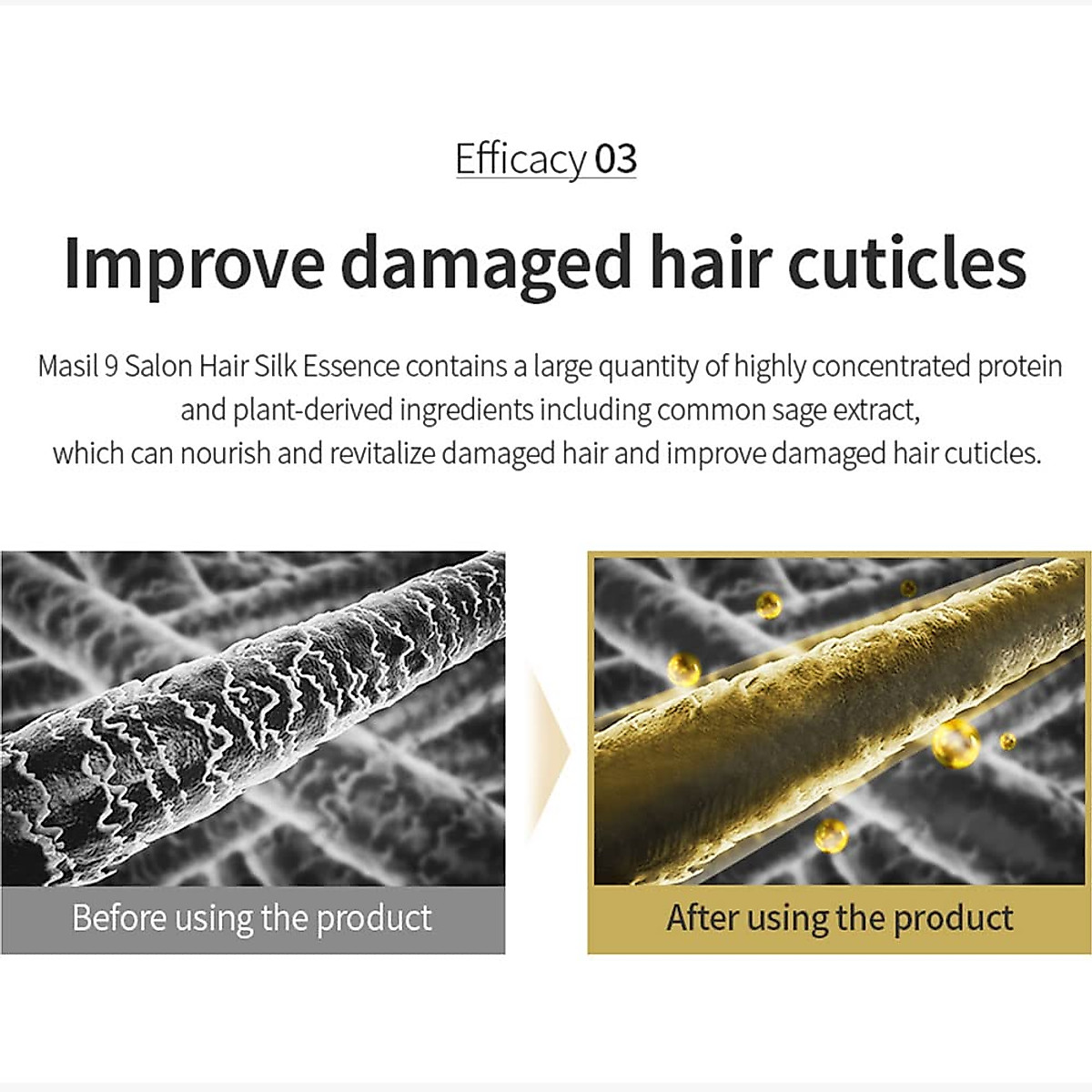 Masil 9 Conditioning Silk Protein Balm - Hydrating Smoothing Moisture Essence | Sulfate, Paraben & Silicone-Free | Anti-Frizz Treatment for Dry, Unmanageable, Damaged Hair (6.08 fl oz)