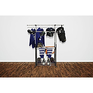 GreenWay GRGR200 Stainless Steel Collapsible Double-Bar Garment Rack