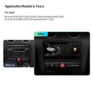 XTRONS Car Stereo for Audi A3 S3 RS3, Android 12 Octa Core 4GB+64GB Car Radio, 8.8 Inch IPS Touch Screen GPS Navigation for Car Bluetooth Head Unit, Built-in DSP Car Play Android Auto Support 4G LTE