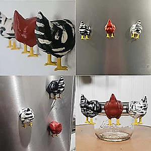 6 Pack Chicken Butt Magnets for Refrigerator - Magnetic Decorative Chicken Butt - Refrigerator Animal Magnet - Chicken Home Decor - Prank Funny Chicken Butt Gift