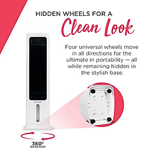 Newair Evaporative Cooler 412 CFM 215 sq. ft. Portable Freestanding Home Air Cooler 3 Fan Speeds Dual Direction Oscillation White Evap Cooler