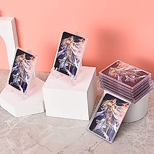 UTCTBC Trading Card Sleeves Top Loaders 20 pcs Hard Acrylic Card Protector Clear Card Brick + 5 Display Stand Fit for Standard Sports Cards,Baseball Card Holder Cases Collectibles