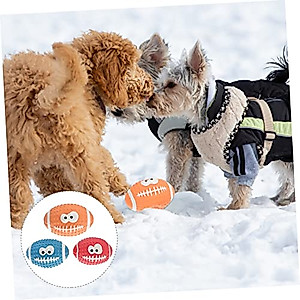 NOLITOY 3pcs Teething Ball Toys Pet Chew Toys Teething Toys Squeaky Balls for Dogs Rubber Balls for Dogs Puppy Chew Toy Dog Balls Outdoor Toys Dog Squeaky Toys Vocalize Sound Toy Emulsion