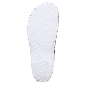 Dansko Kane Slip-On Mule Clog for Women – Lightweight Cushioned Comfort and Removable EVA Footbed with Arch Support – Easy Clean Uppers Pineapples Sandals 6.5-7 M US