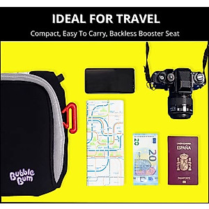 Bubble Bum Inflatable Booster Seat for Car, Travel Car Seat for Kids 40-100 lbs - Portable Booster Seats for Car - Backless, Foldable & Narrow Slim Fit - Perfect for 4-11yrs Old