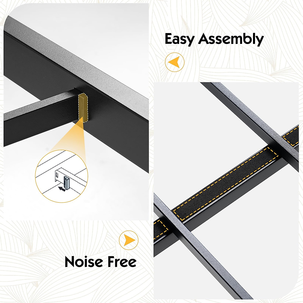 LUXOAK Full Farmhouse Bed Frame with Bookcase Headboard and 4 Drawers, LED Storage Bed with Charging Station & Linen Upholstered, No Box Spring Needed, Distressed White