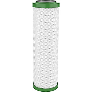 Pentair Pentek CBR2-10R Carbon Water Filter, 10-Inch, Under Sink Carbon Block Multi-Media Replacement Cartridge with Built-In Flow Restrictor, 10" x 2.5", 0.5 Micron