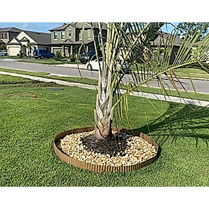 Corrugated Garden Edging (4in W x 10ft L, Rusted)