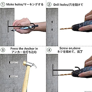 NACETURE Plant Ceiling Hooks Hanging Basket 2 Pack - Hanging Plant Hooks Indoor Wall Hanger for Decorative Home, Kitchen, Wreath Hangers for Fall Porch Decor (5" Black 2 Pack)