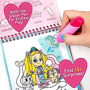 Horizon Group USA Love, Diana Water Reveal Pad, Love Diana Art Set, Less Mess Watercolor Kit, Includes 8 Page Activity Book, Refillable Water Pen, Water Reveal Activities & More, Great for Kids 3+