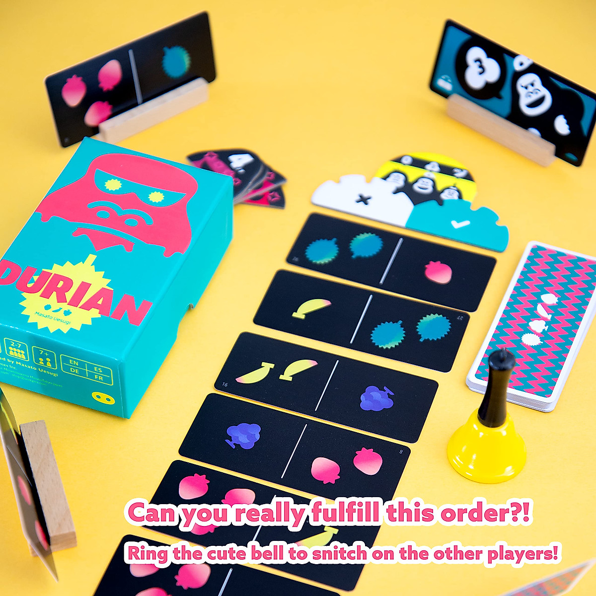 Oink Games Durian - Fast-Paced Japanese Deduction & Bluffing Game | Perfect Stocking Stuffer or White Elephant Gift | Ages 7+ | Jungle-Themed Fun for Family & Friends