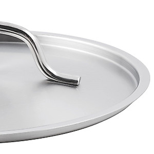 TrueCraftware- 8 qt. Stainless Steel Stock Pot Lid 10" Diameter x 1/2" Thickness- Heavy Duty Stock Pot Cover Stew Pot Simmering Pot Soup Pot Lid for Soup Pasta Vegetable Oven Safe & NSF Certified