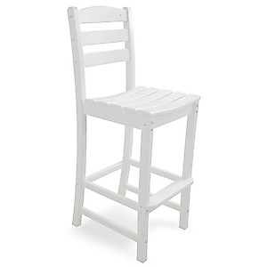 POLYWOOD TD102WH La Casa Café Bar Side Chair, White