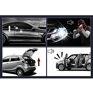 BANVIE Car Alarm System with Remote Start kit & Push to Engine Start Stop Button