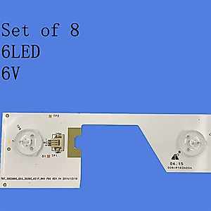 MSEURO 6v LED Backlight Strip 6 Lamp B50A658U U50S6806S L50E5800A LVU500NDEL SW-4C-LB5006-YH2 TMT_50E5800_8X6_3030C Compatible with TCL