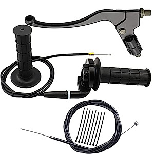 Left Right Handle &Left Brake Lever &Brake Cable &Throttle Cable And Throttle Clamp Cable Brake Lever Kit Fit For Pit Dirt Motor Bike Mini Bike XR100 CRF70 CRF80 - Mb165 Mb200 196cc 200cc 5.5hp 6.5hp