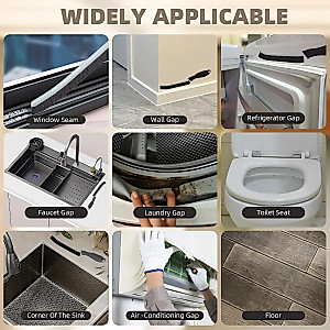 SXhyf Hard Bristle Crevice Cleaning Brush - Multifunctional Gap Cleaning Brush, Bathroom Cleaning Brush, Grout Brush, Crevice Cleaning Tools for Household Use, Kitchen, Window, Vehicle (3, Black)