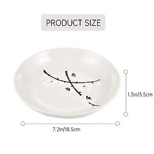 Cabilock 1 Set 6 Pcs Tableware Japanese Style Dishes Pottery Fruit Bowl Chinese Tea Cup Ceramic Tea Cup Japanese Porcelain Dinnerware Hand- Dinner Plates Sauce Dish Individual Wood Pickles