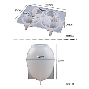 2 Pack Dragon Egg Mold Dinosaur Mold Silicone Mold for Resin Dragon Candle Mold Easter Egg Mold Dragon Silicone Mold for Candles Home Decoration Mold Animal Resin Mold Cartoon Mold Dragon Mold