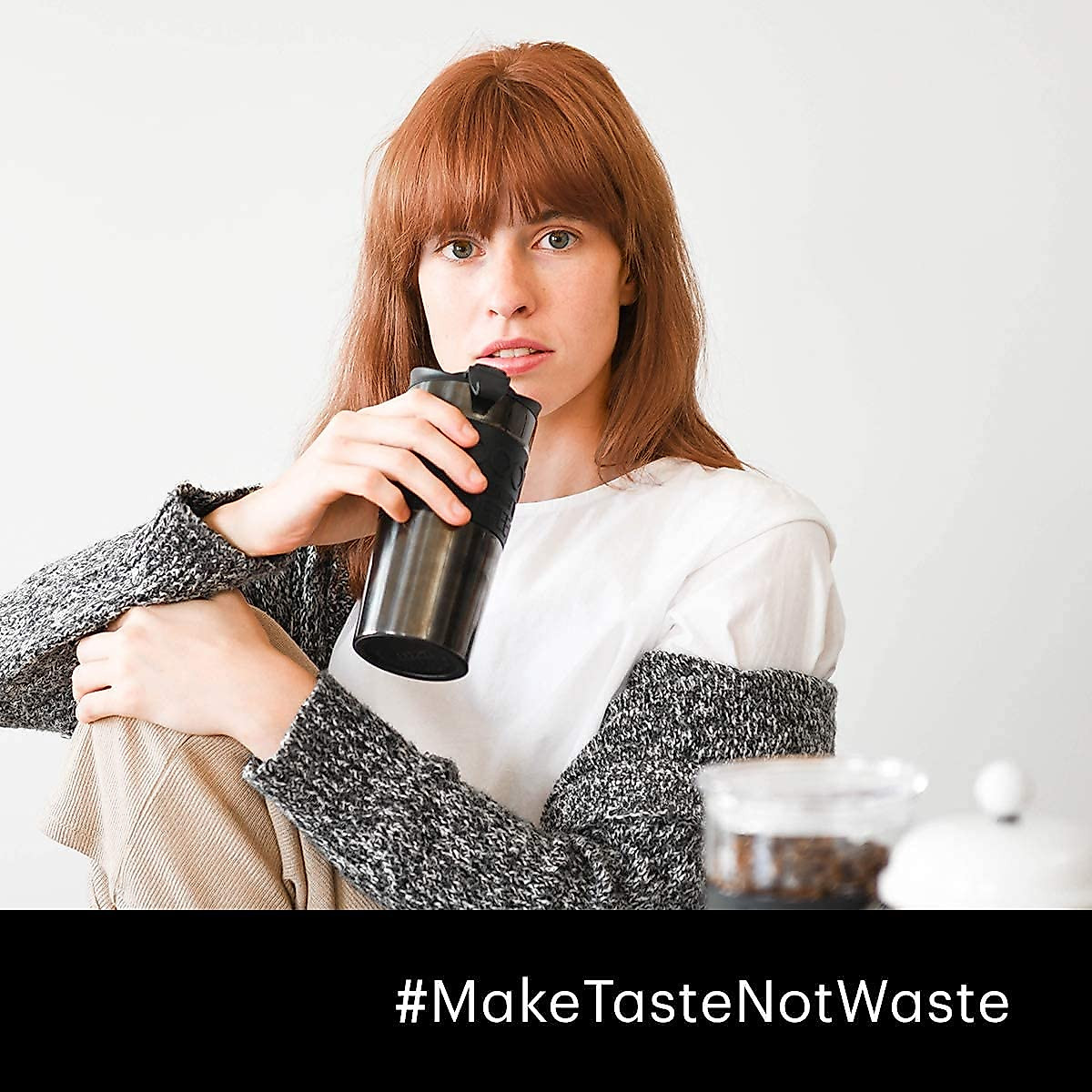 Bodum 11068-01 Vacuum Travel Mug, 0.35 L - Small, Black 1 Count (Pack of 1)