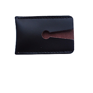 Genuine Leather Double Edge Razor Head Sleeve Protective Case to Fit Most Safety Razor Heads Great for Traveling Professional Barbers (1 piece, Dark Brown)