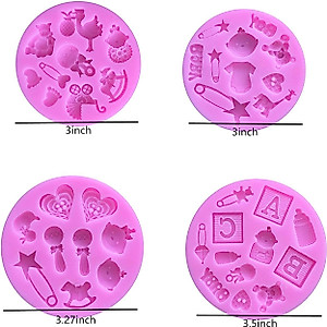 Cute Baby Silicone Fondant Cake Mold Kitchen Baking Mold Cake Decorating Moulds Modeling Tools，Gummy Sugar Chocolate Candy Cupcake Mold(6 PACK )