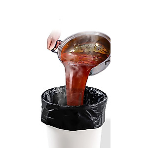 Premium Black Drawstring Trash Bags - 4 Gallon, Extra Strength, Odor-Free, Puncture-Resistant，Strong resilience-Available for home, travel, and office use