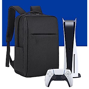Handbag for PS5, Travel Storage Handbag Backpack for PS5 Console Protective Luxury Bag, Travel Pouch for Game Console Discs/Digital Versions and Controllers, Game Cards, HDMI and Accessories