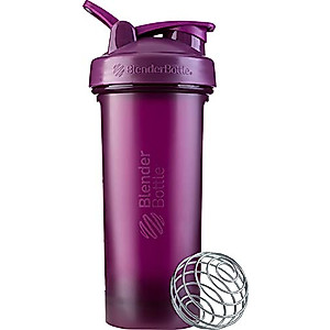 BlenderBottle Classic V2 Shaker Bottle Perfect for Protein Shakes and Pre Workout, 28-Ounce, Plum