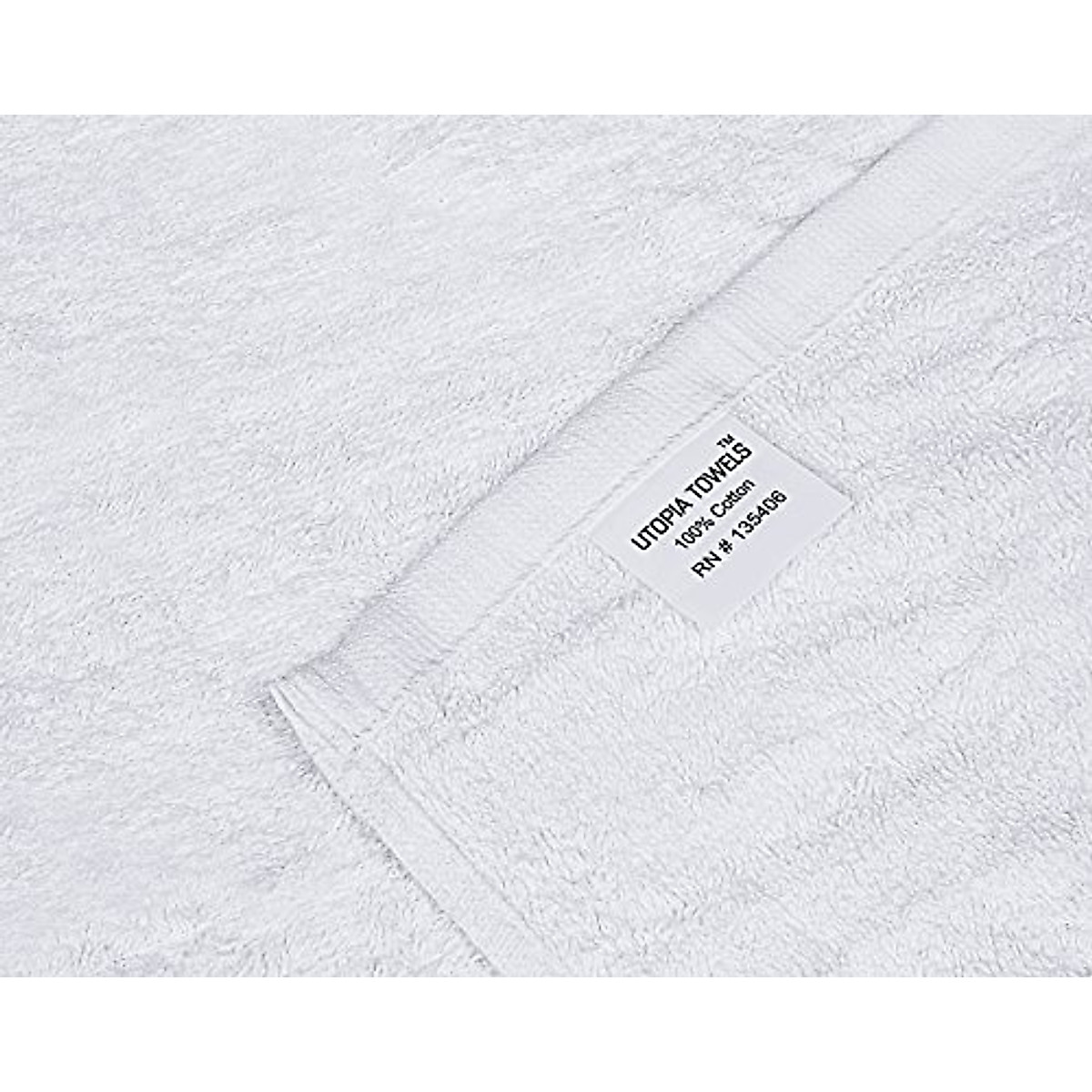 Utopia Towels Cotton Washcloths Set - 100% Ring Spun Cotton, Premium Quality Flannel Face Cloths, Highly Absorbent and Soft Feel Fingertip Towels (24 Pack, White)