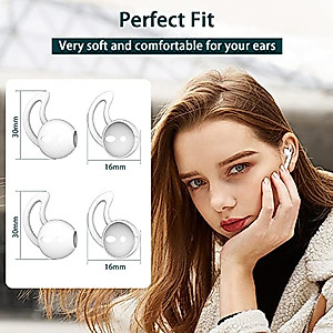 R-fun AirPods 2nd Generation & 1st Generation Case Cover with Cleaner kit and Earbuds Hook Cover (2Pairs),Soft Silicone Protective Case for Apple AirPods- Black