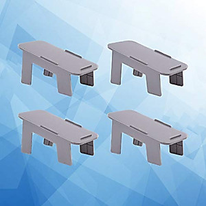 EXCEART White Shoe Cabinet 4pcs Shoe Slots Organizer Stackable Shoe Stacker Plastic Double Deck Shoe Rack Holder Boot Stand Dividers Space Saver for Closet Organization (Grey) Corner Shoe Rack