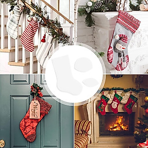 Handmade Christmas Stocking Template Set, Personalized Christmas Stockings Template for Sewing, Creative DIY Acrylic Christmas Eve Socks Sewing Quilting Knitting Stencil