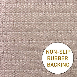 Sweet Home Collection Chair Cushion Memory Foam Pads Tufted Slip Non Skid Rubber Back U-Shaped 17" x 16" Seat Cover, Pinstripe Charcoal 4 Count
