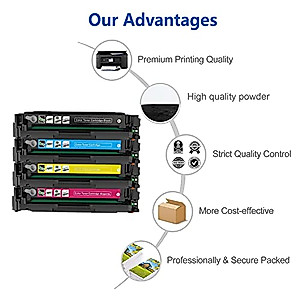 CRG069 Toner Cartridge 4 Pack Compatible Replacement for Canon LBP673CDW MF750 Serie Coner Printer (Black Cyan Yellow Magenta) Yellow