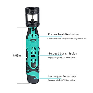 3mirrors Cordless Tungsten Electrode Sharpener Grinder TIG Welding w/ 6-Speed Rechargeable Rotary Multi Tool 24 Guides Multi-Angle w/Healthy Dust Cover, Charger, 5 Pro Diamond Wheels, 2 CNC Mandrels