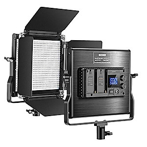 Neewer Upgraded 660 LED Video Light, Dimmable Bi-Color 3200K~5600K CRI 96+ LED Panel Light with LCD Screen, U-Mount Bracket and Barndoor for Studio Photography, YouTube Video Shooting (NL660S)