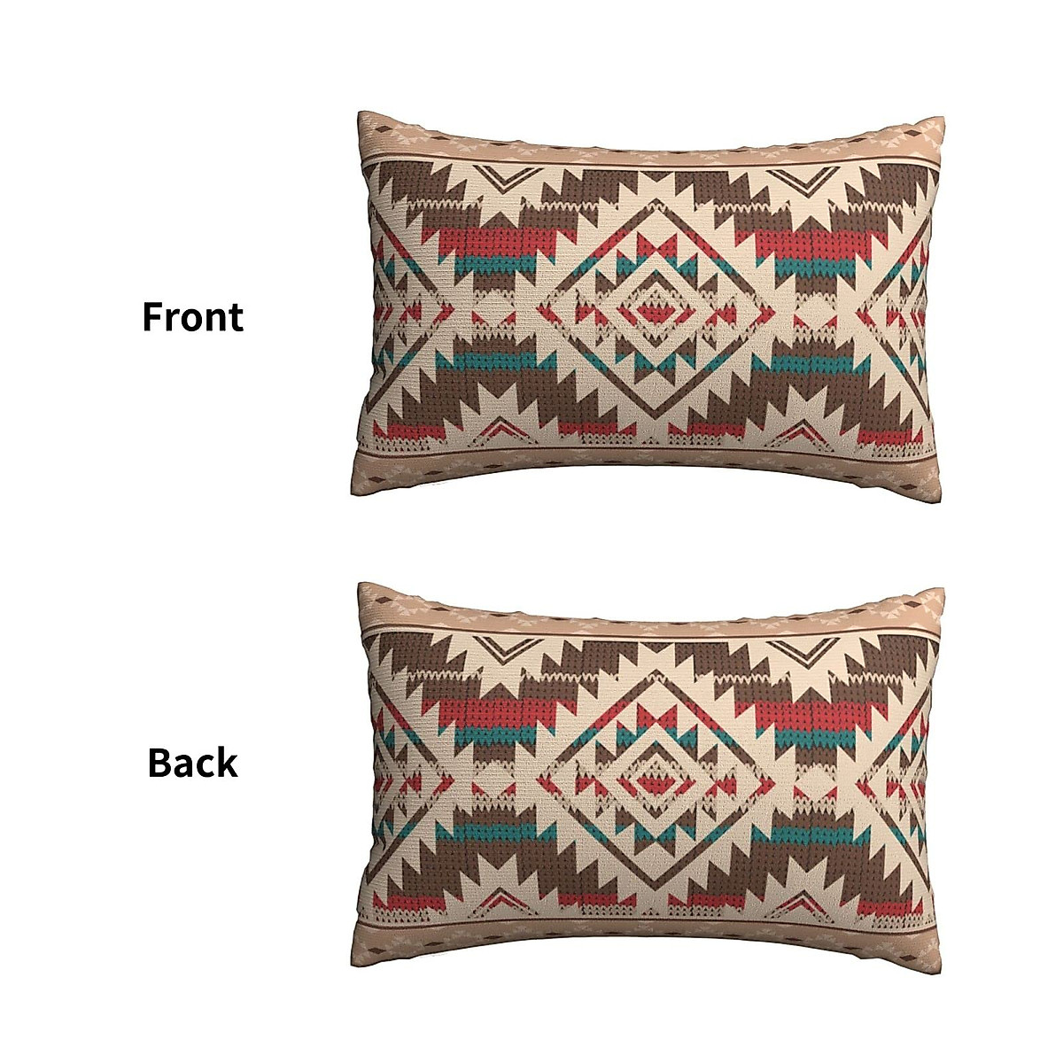 Southwest Geometric Aztec Pillow Case Queen Size - Soft Pillowcase 20x30 Inch Durable Easy Care Decorative Bed Pillow Protectors Covers for Skin and Hair
