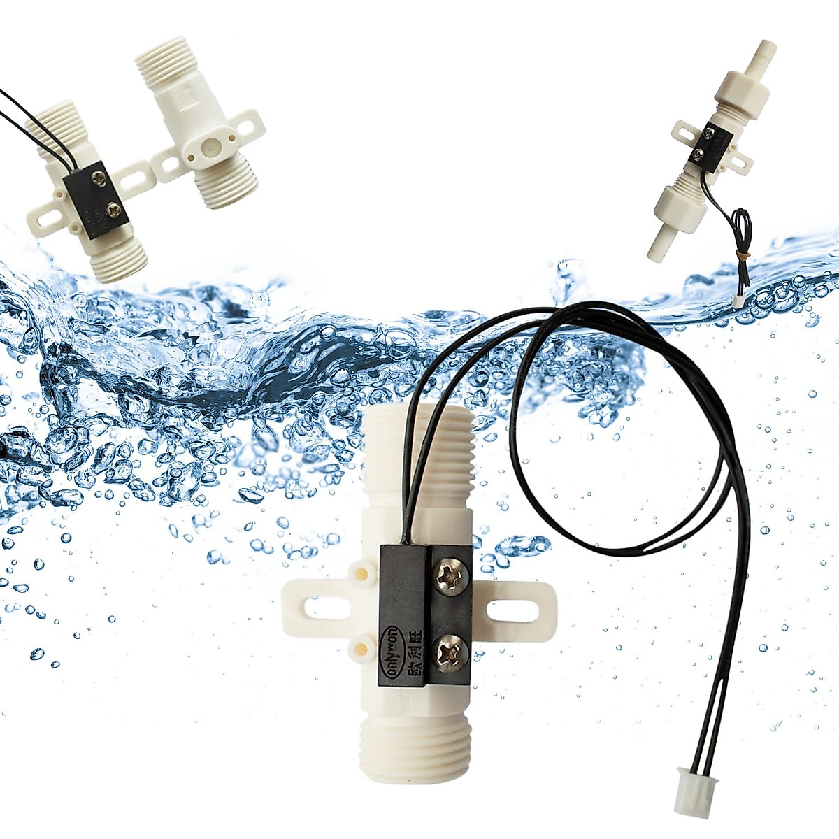 ERSIQI Flow switch Water flow sensor switch for tankless Water Heater hot tub water Pool bathtub Sundance Spa Magnetic water flow switch G1/2 Water Flo control Sensor switch