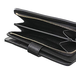 Kate Spade New York staci colorblock medium compact bifold wallet (Warm Beige)