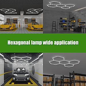 Tesiplz Hexagon Garage Light,25 Pack Upgraded 5 Grids LED Shop Light,240W 26400LM 6500K Super Bright Car Detailing Light,Plug-in Honeycomb Ceiling Light for Garage Workshop Basement Gym Warehouse
