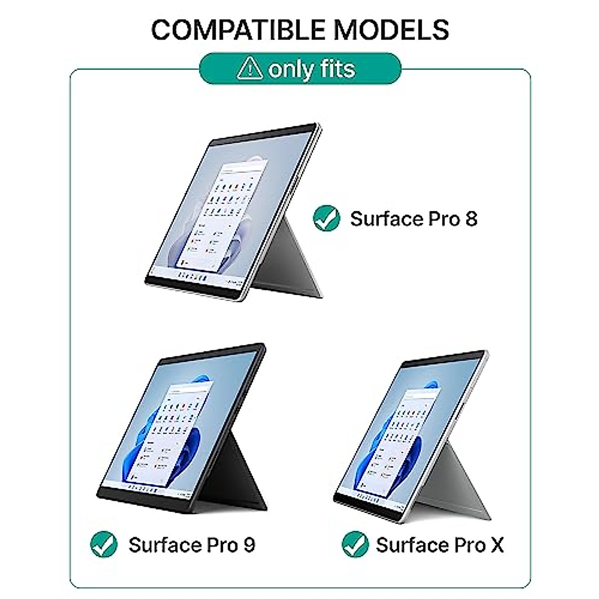 Typecase Wireless Keyboard for Surface Pro 9 & 8 | Backlit & Detachable