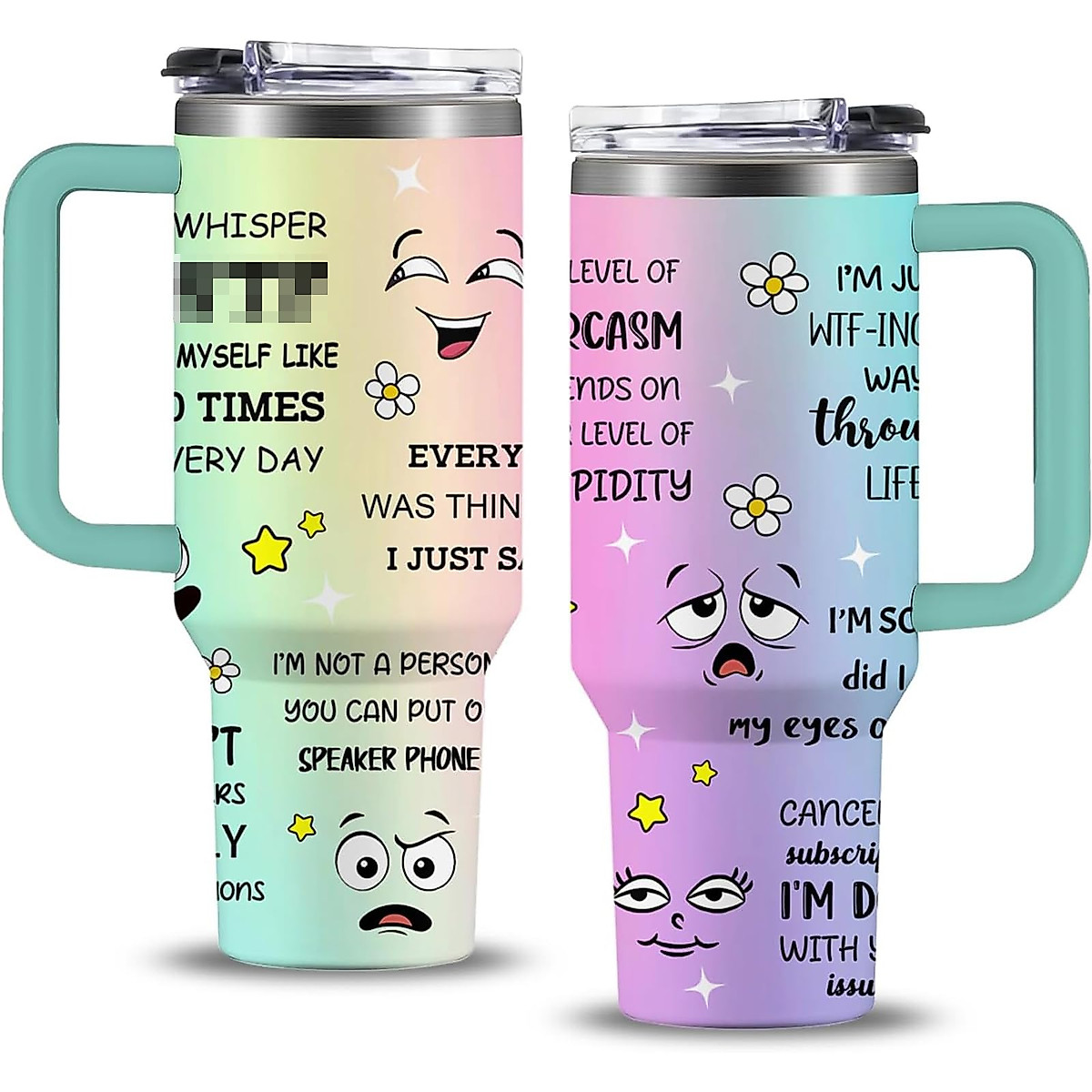 NIAXAUYT Sarcastic Gifts for Women Men, Sarcastic Insulated Tumbler 40oz, Funny Gifts for Humor Cup, Birthday Gifts for Women Coworker Boss Friends Work Bestie Office Coffee Mug