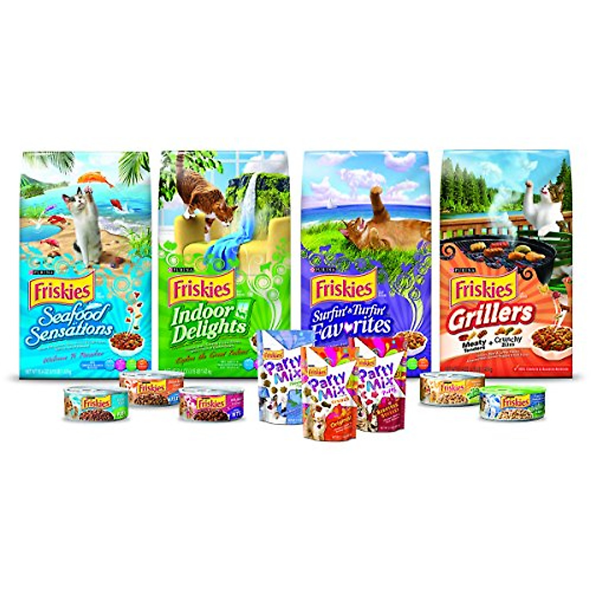 Friskies Wet Cat Food, Meaty Bites, 3-Flavor Variety Pack, 5.5-Ounce Can, Pack Of 12