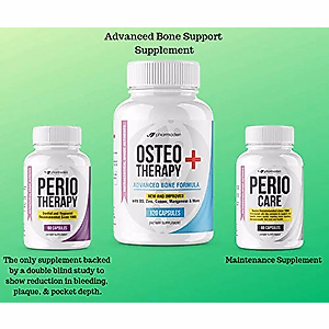 OsteoTherapy+ Advanced Bone Support Supplement - Vitamin C, MK4/MK7, High Absorbing Calcium, Manganese, Magnesium