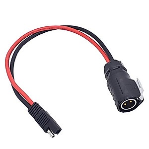 JooFn 10AWG 2 Pin Power Industrial Circular Connector to SAE Cable for Solar Panel Suitcase and Grand Design, Fit for Furrion, Forrest River RV Solar Ports, Grand Design RV's Industry