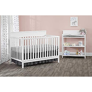 Oxford Baby Harper 4-in-1 Convertible Crib, Snow White, GreenGuard Gold Certified