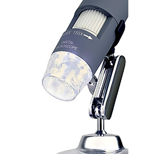 Celestron Deluxe Handheld Digital Microscope, Capture Your Discoveries, (44302-C), Grey