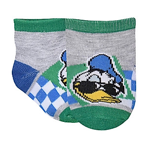 Mickey Mouse Boys' Quarter Socks, White, 12-18M