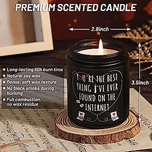 Lavender Scented Candle, Gifts for Him Her, Gift Boxed & Greeting Card, Anniversary Romantic Gifts for Boyfriend Girlfriend, Unique Funny Valentines Day Birthday Christmas Gifts for Men Women Male